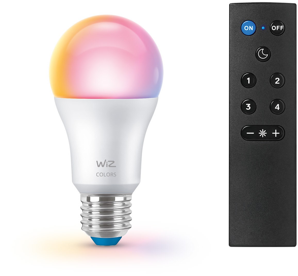 WiZ Wi-Fi BLE 60W A60 E27 RGB LED-Leuchtmittel inkl. Fernbedienung | EURONICS