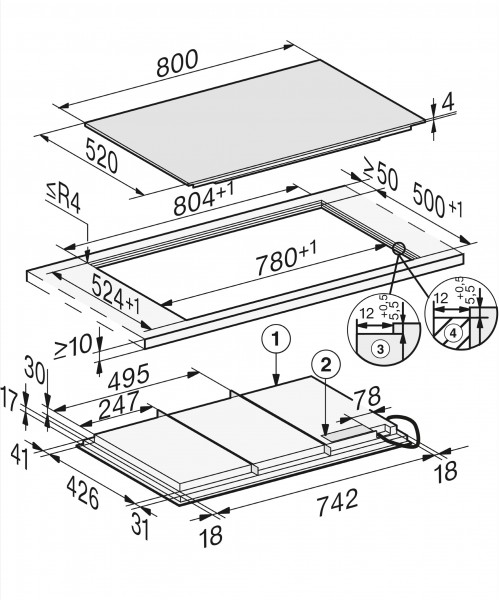 Miele KM 7678 FL Autark-Induktionskochfeld rahmenlos | EURONICS