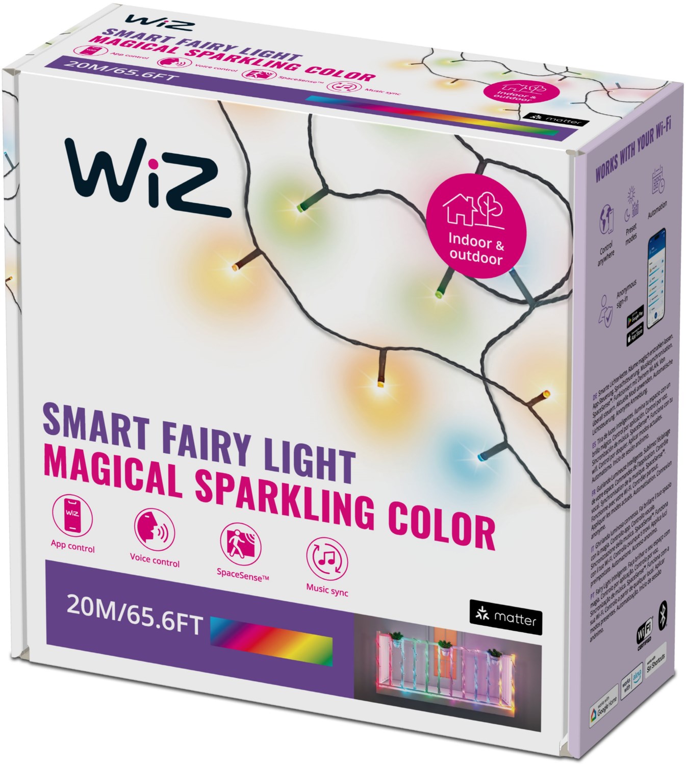 WiZ Wi-Fi Fairy Light Smart LED-Lichterkette (20m) | EURONICS