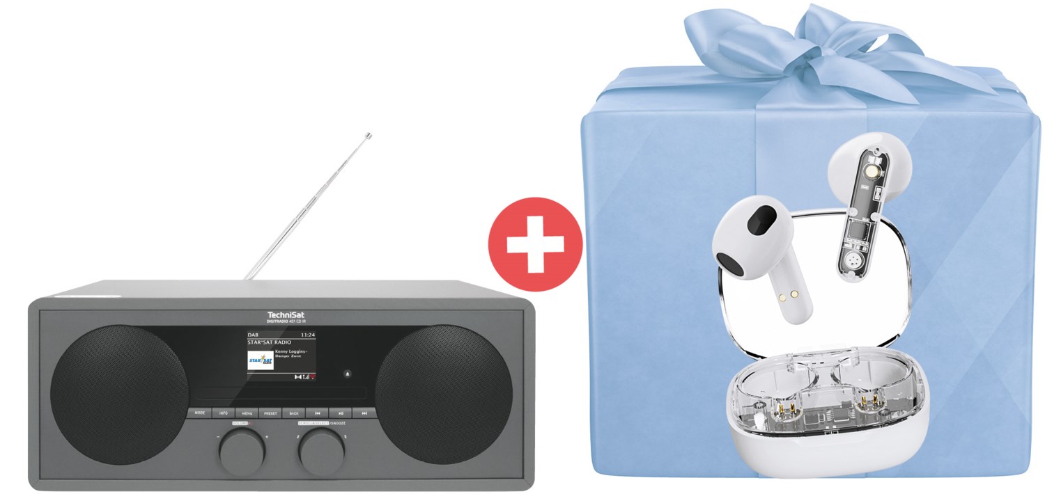TechniSat DigitRadio 451 DAB+ Radio + Dein Geschenk: STREETZ T150 In ...