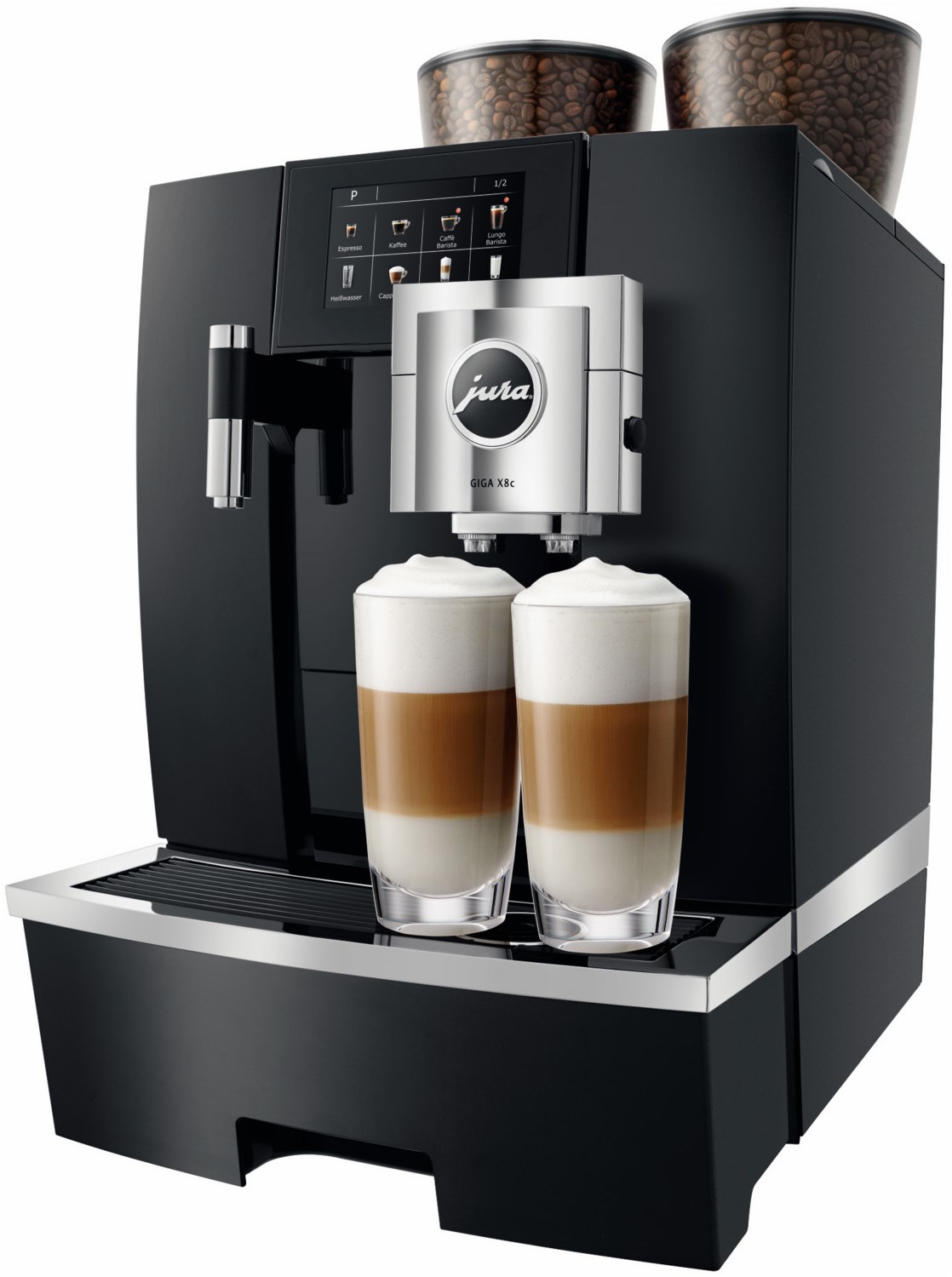 JURA GIGA X8c Kaffee-Vollautomat Aluminium Schwarz (EB) | EURONICS