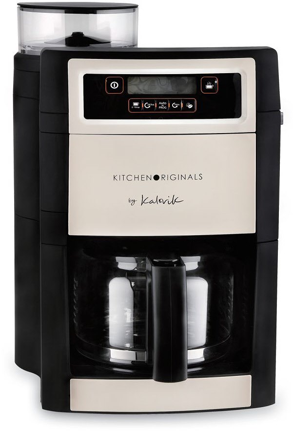 Kalorik TKG CCG 1000 KTO Kaffeeautomat mit intergrierter Kaffeemühle schwarz/cremé | EURONICS