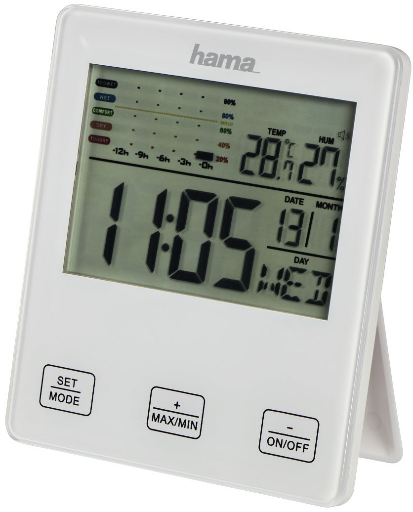 Hama TH-10 Thermometer-Hygrometer weiß | EURONICS
