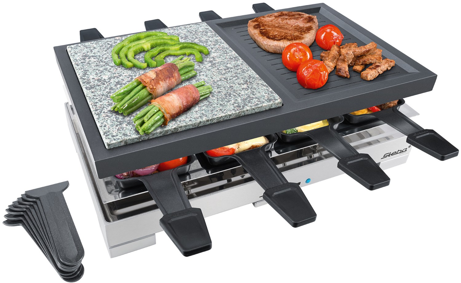 Steba RC 88 Raclette edelstahl/schwarz | EURONICS