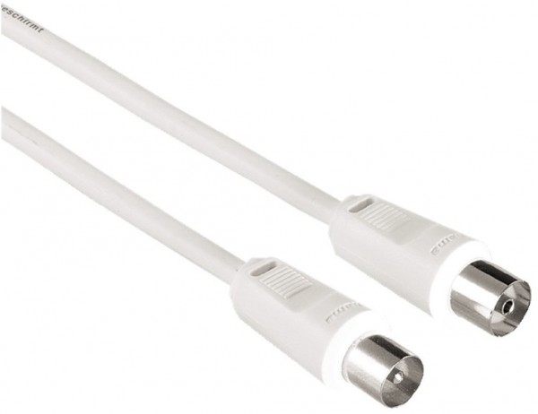 Hama Koax-Stecker/ Koax-Kuppl., 85dB, 3m weiß | EURONICS