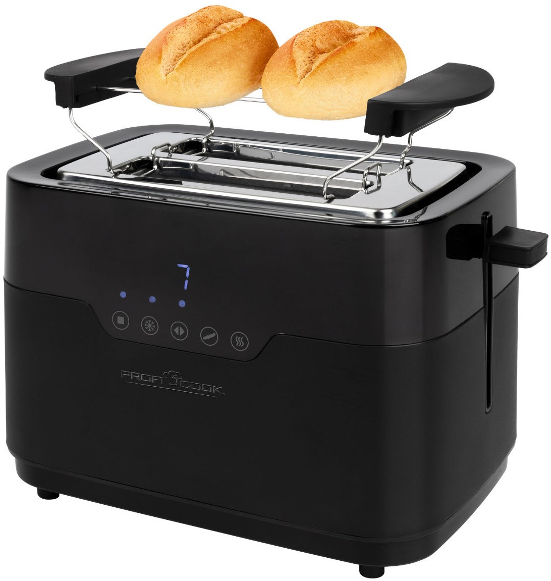 ProfiCook PC-TA 1244 Kompakt-Toaster edelstahl/schwarz | EURONICS