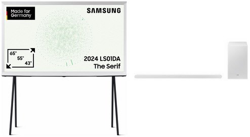 Samsung GQ50LS01DAU The Serif (2024) 125 cm (50") QLED-TV cloud white ...