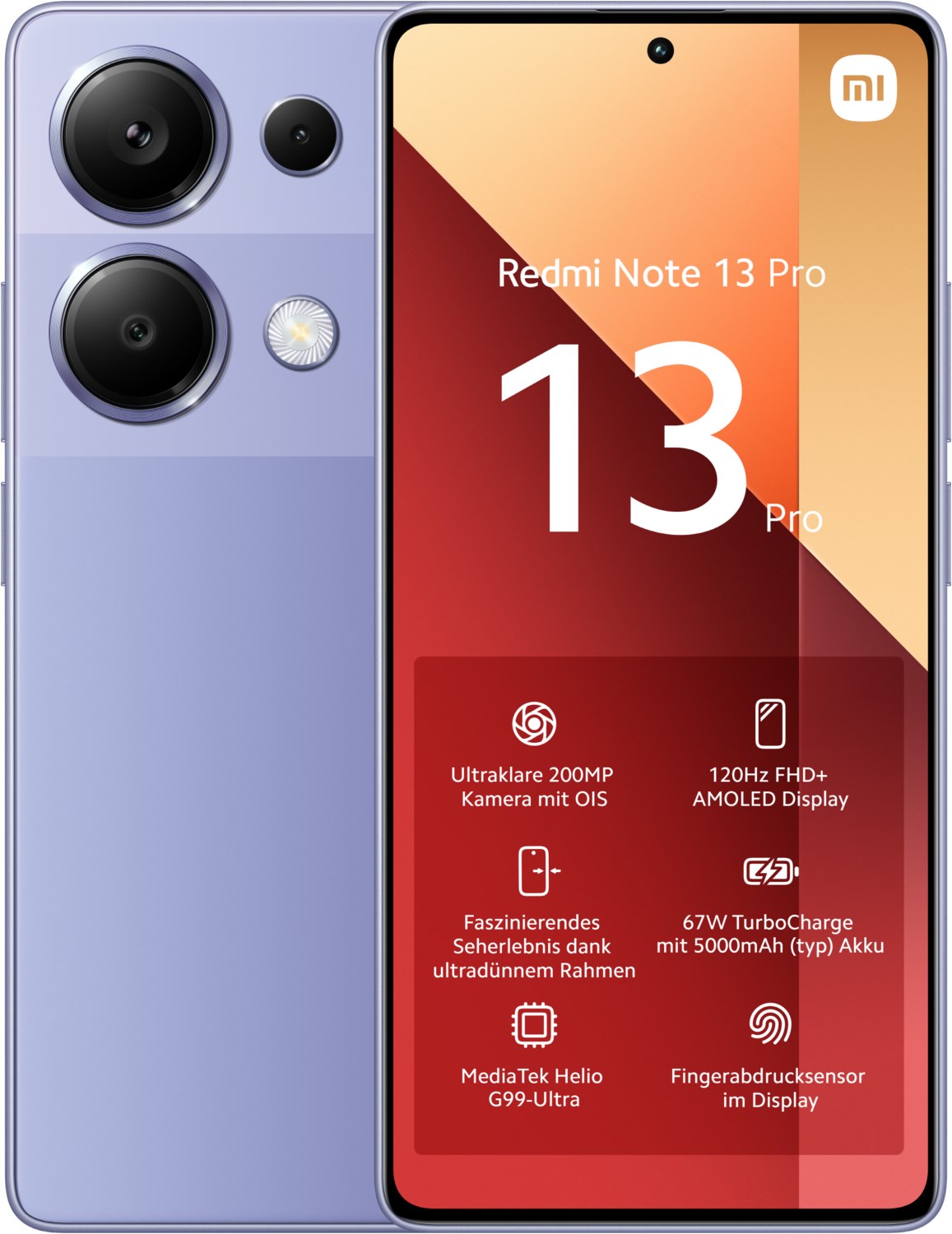 Xiaomi Redmi Note 13 Pro (12GB+512GB) Smartphone lavender purple | EURONICS
