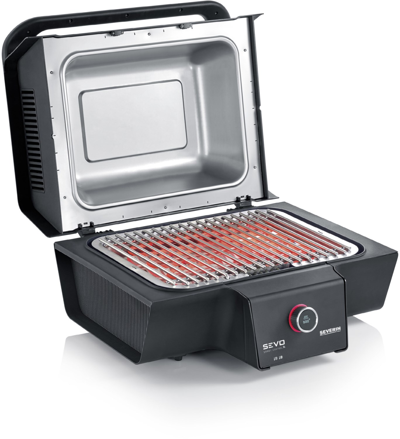 SEVERIN PG 8138 Sevo Smart Control GT Tischgrill schwarz/silber | EURONICS