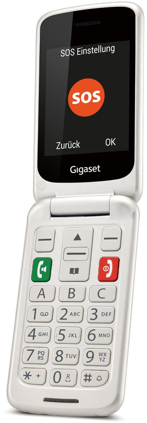 Gigaset GL590 Seniorenhandy pearl-white | EURONICS