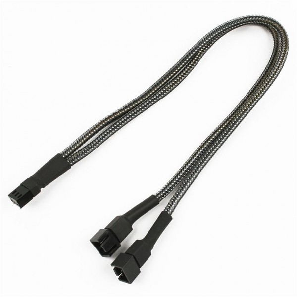 Nanoxia 3-Pin Y-Kabel (0,3m) carbon | EURONICS