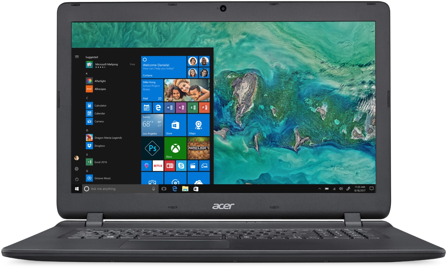 Acer Aspire ES 17 (ES1-732-P0LU) 43,94 cm (17,3") Notebook schwarz, 8 ...