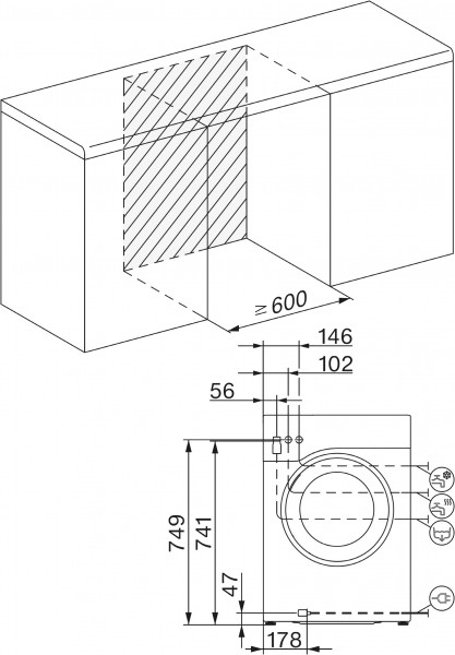 Miele WWA 120 WPS Stand-Waschmaschine-Frontlader lotosweiß, 8 kg, 1400 ...