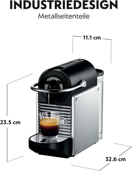DeLonghi EN 124.S Nespresso Pixie Kapsel-Automat electric aluminium | EURONICS