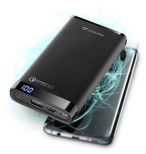 Cellular Line USB-C Free Power Manta (12.000mAh) Powerbank | EURONICS