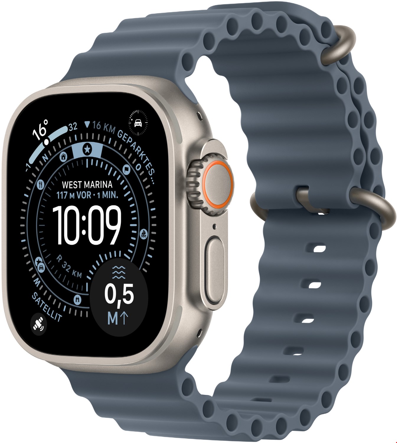 Apple Watch Ultra 3 (49mm) GPS+5G Smartwatch Titan mit Ocean Armband ...