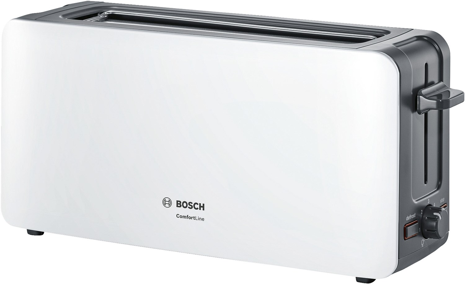 Bosch TAT6A001 Langschlitz-Toaster weiß/dunkelgrau | EURONICS