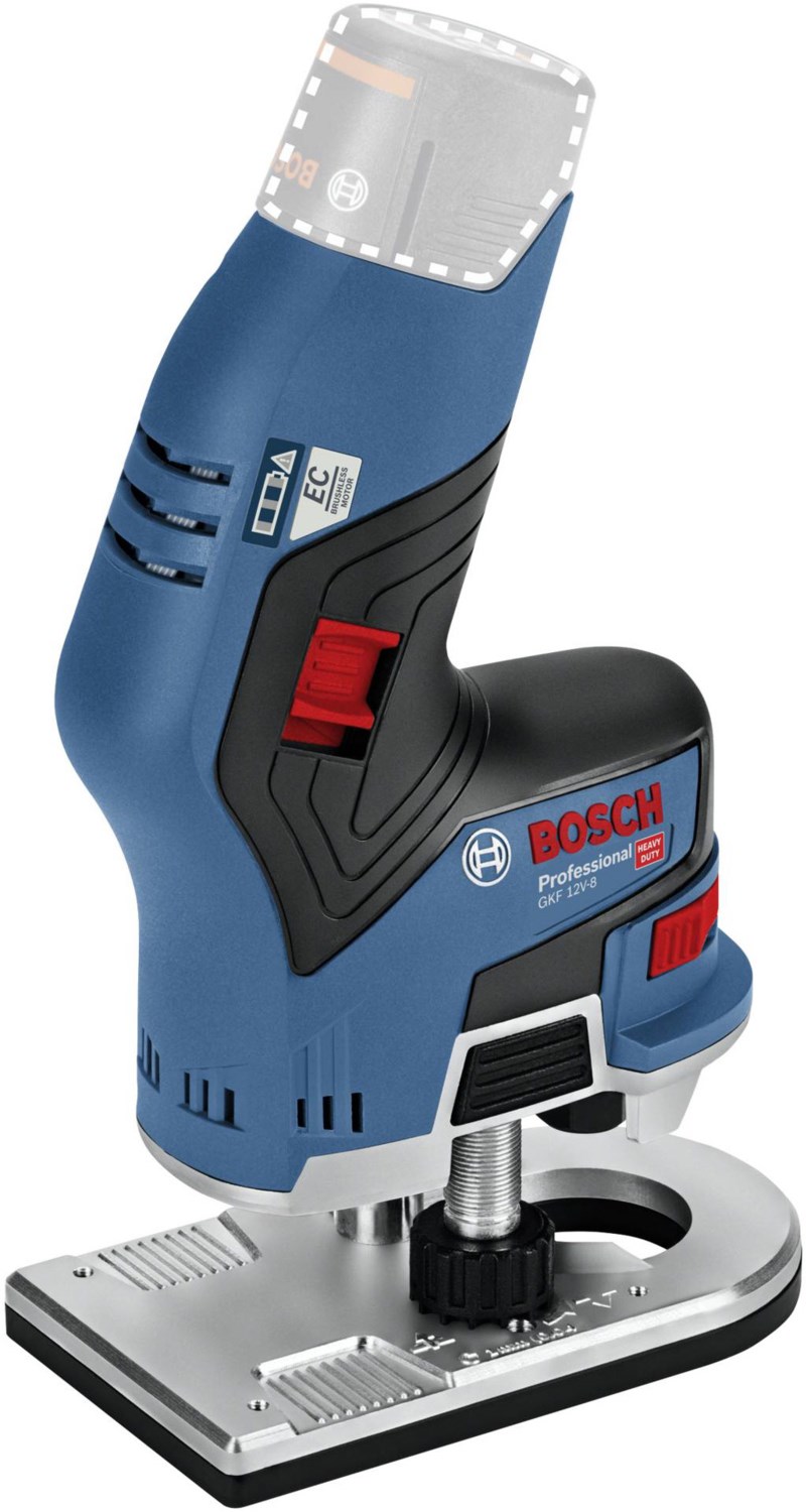 Bosch GKF 12V-8 Fräse inkl. Abrund- und Kantenfräser | EURONICS