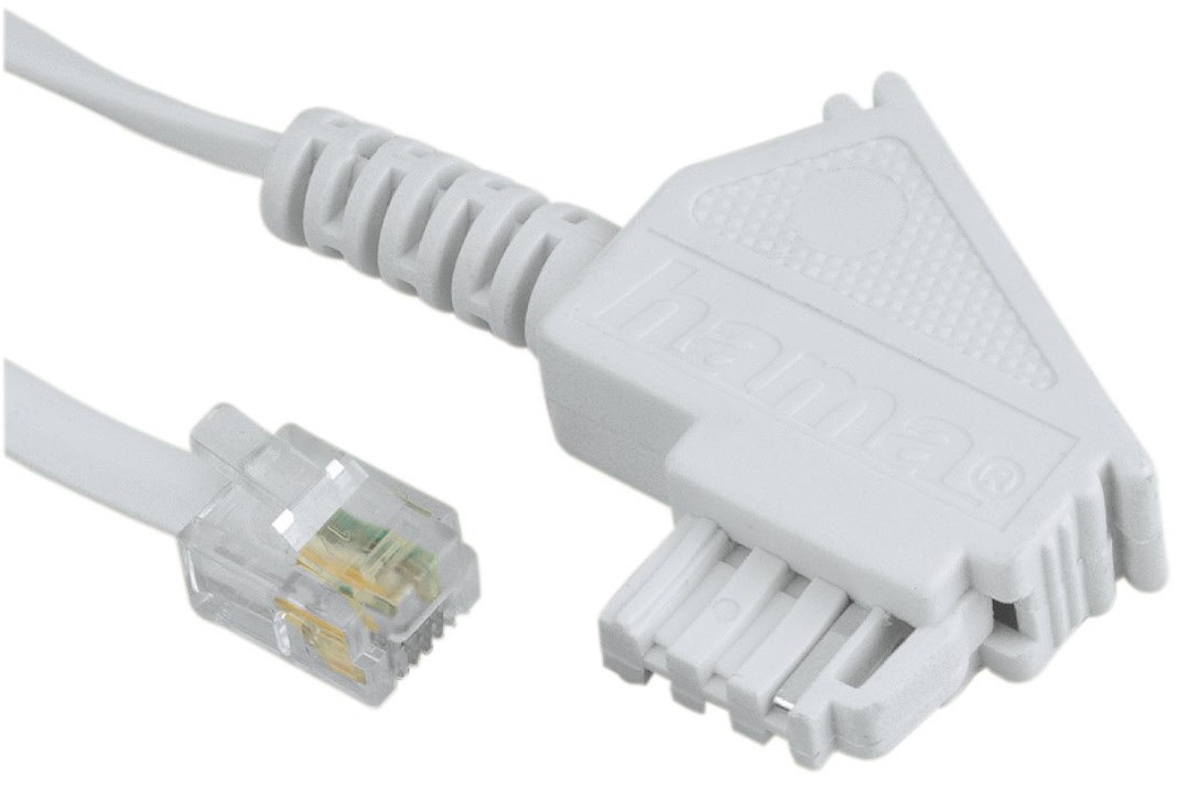 Hama TAE-F-Stecker>Modular-Ste. 6P4C 10m weiß | EURONICS