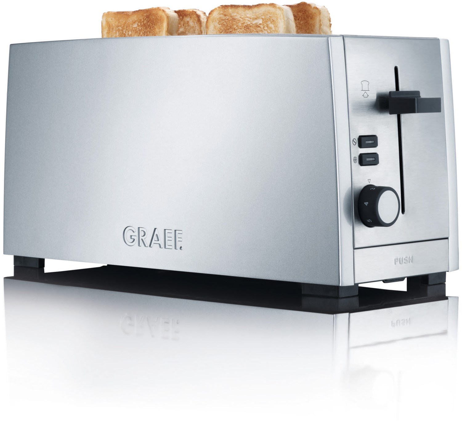 Graef TO 100 Langschlitz-Toaster silber | EURONICS
