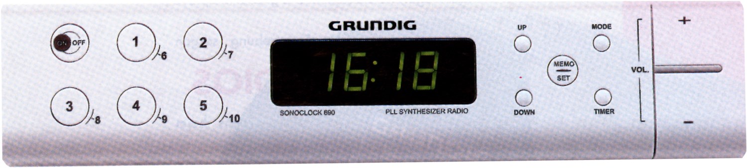 Grundig Sono-Clock 690 Heimradio weiß | EURONICS