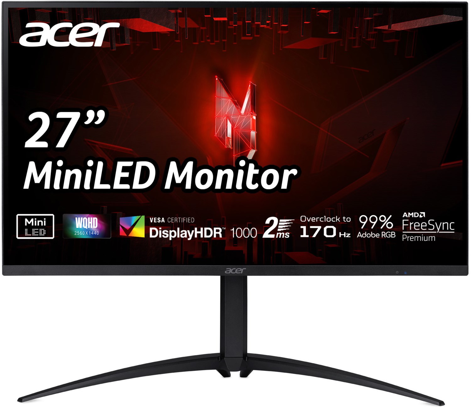 Nitro XV275UP3biiprx 69 cm 27 Mini LED Gaming Monitor schwarz F