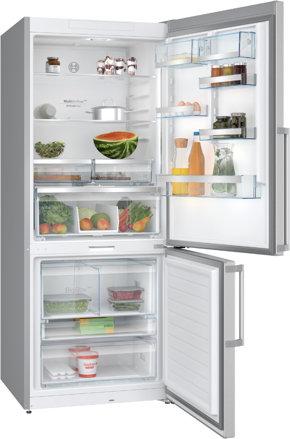 Bosch KGP76AIC0N Kühl-/Gefrierkombination edelstahl/cleansteel / C ...