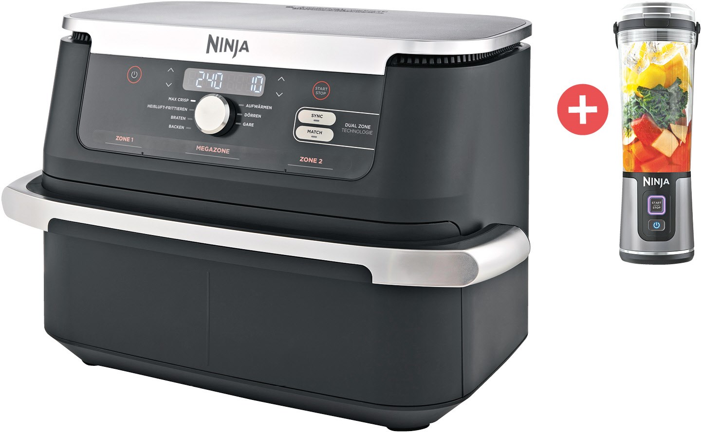 NINJA AF500EU Foodi FlexDrawer Heißluft-Fritteuse + Dein Geschenk ...