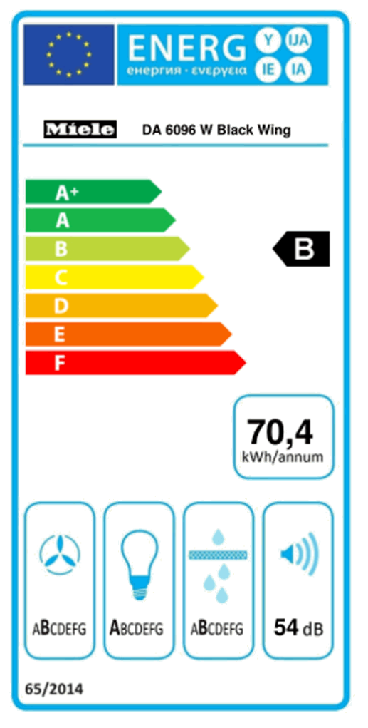 Miele DA 6096 W Wing Wand-Dunstabzugshaube obsidianschwarz | EURONICS