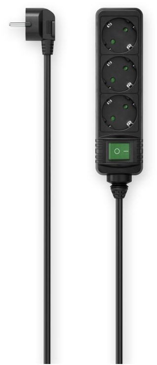 Hama Steckdosenleiste 3-fach (1,4m) schwarz | EURONICS