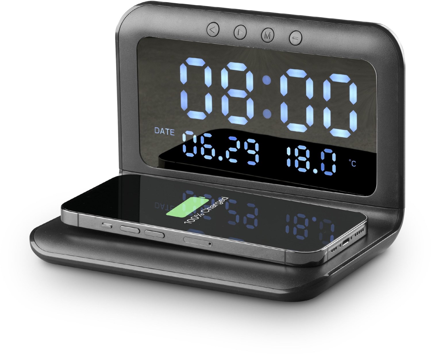 Cellular Line Smart Clock Charger schwarz | EURONICS