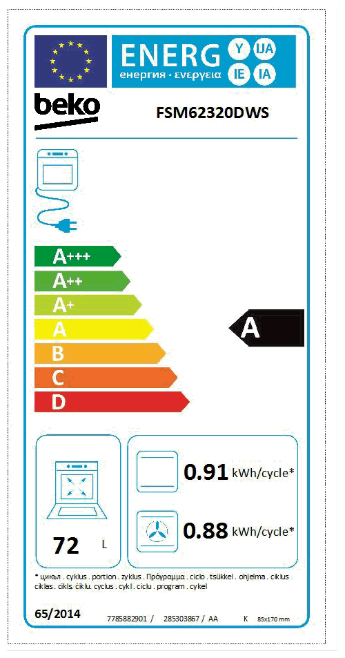 Beko b300 FSM 62320 DWS Gas-Kombi-Standherd weiß | EURONICS