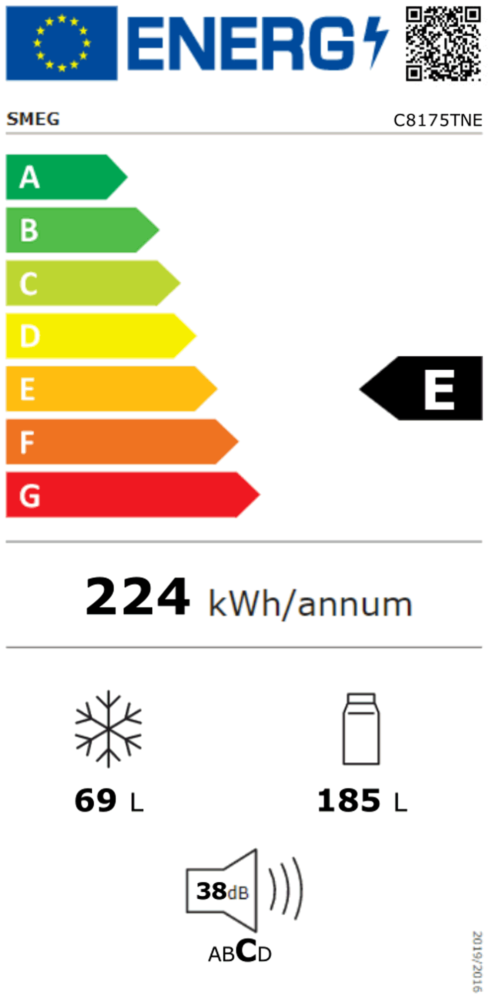 Smeg C8175TNE Integrierbare Kühl-/Gefrier-Kombination weiß / E | EURONICS