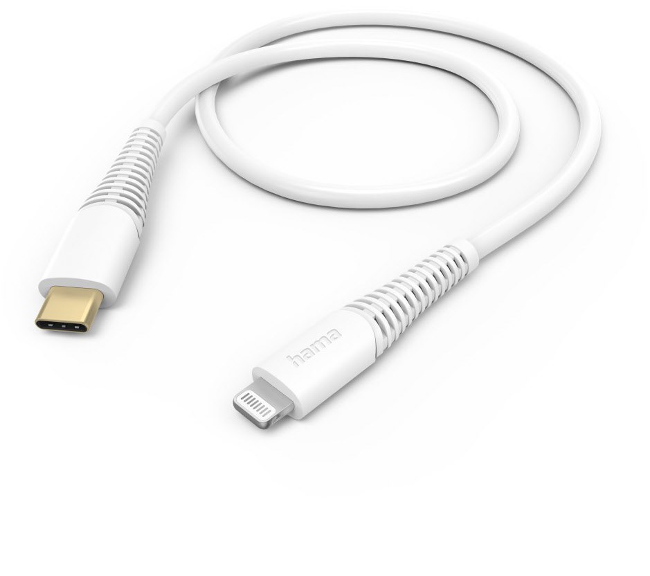 Hama Ladekabel (1,5m) USB-C>Lightning weiß | EURONICS