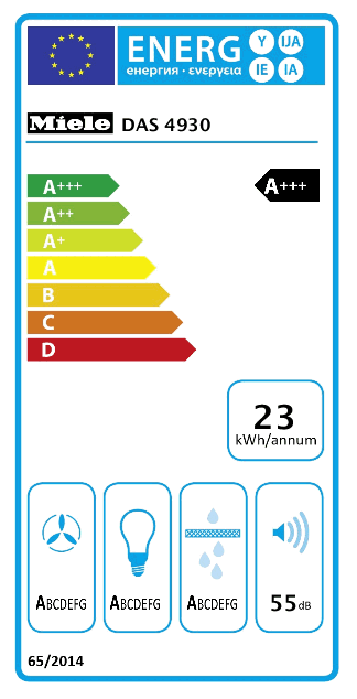 Miele DAS 4930 Flachpaneel-Dunstabzugshaube obsidianschwarz | EURONICS
