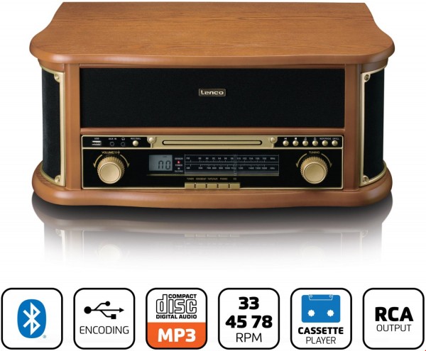 Lenco TCD-2551WD Hifi-System holz | EURONICS
