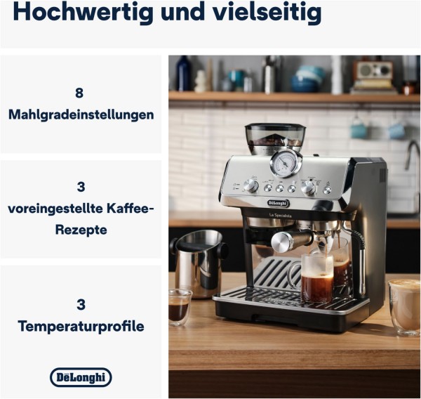 DeLonghi EC 9155.MB La Specialista Arte Siebträgermaschine metall/schwarz | EURONICS