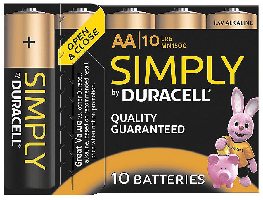 Duracell Simply AA (MN1500/LR06) BPH10 Batterie | EURONICS