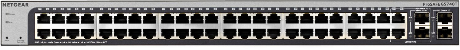 Netgear GS748T 48-Port Gigabit Ethernet Switch | EURONICS