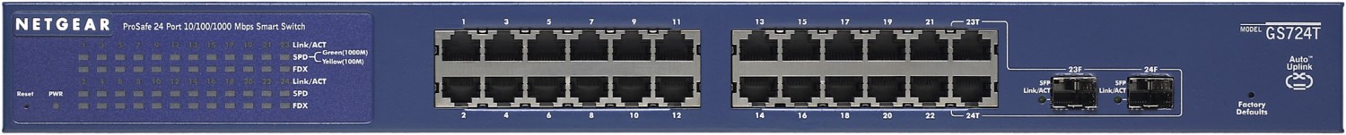 Netgear GS724T 24-Port Gigabit Ethernet Switch | EURONICS