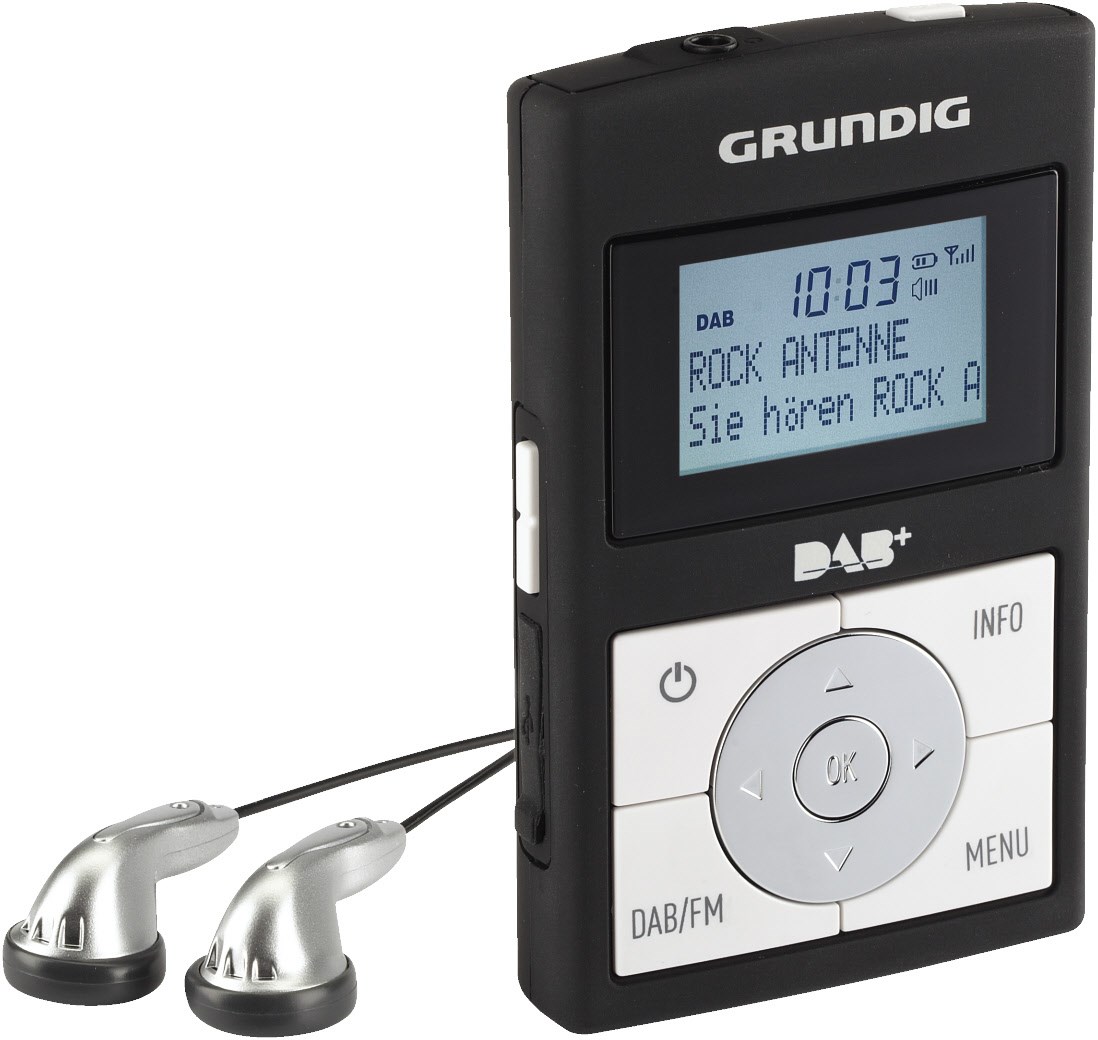 Grundig Micro 75 DAB+ Taschenradio schwarz/weiss | EURONICS