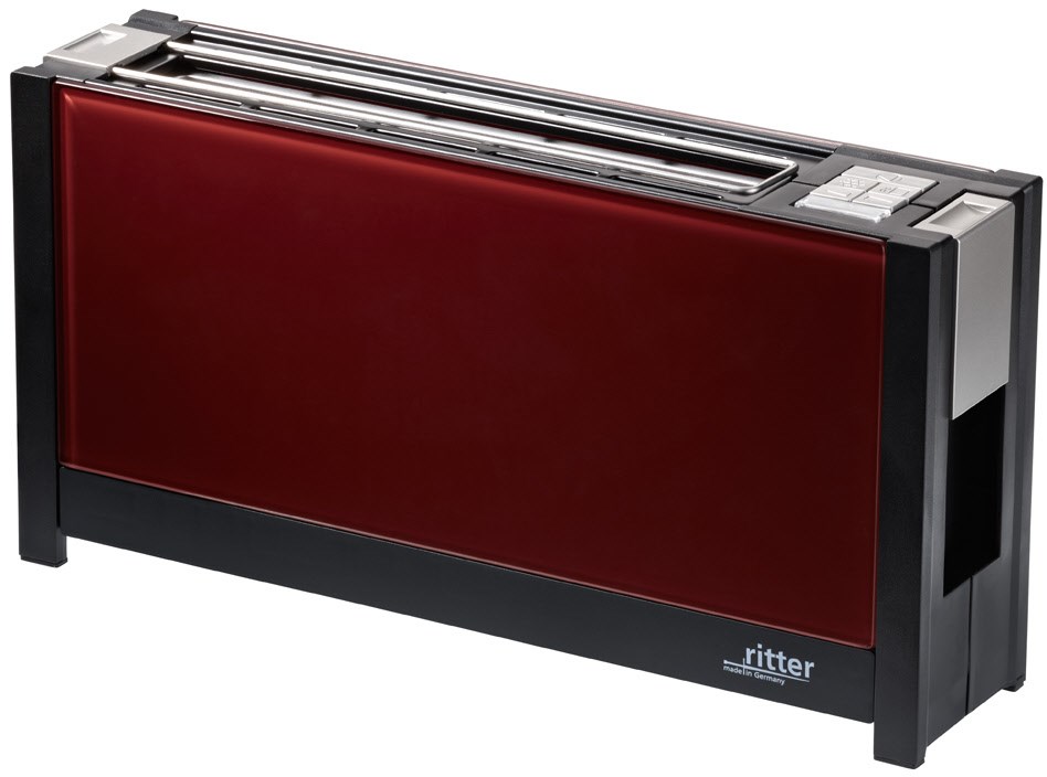 Ritter volcano 5 Langschlitz-Toaster glas/rot | EURONICS