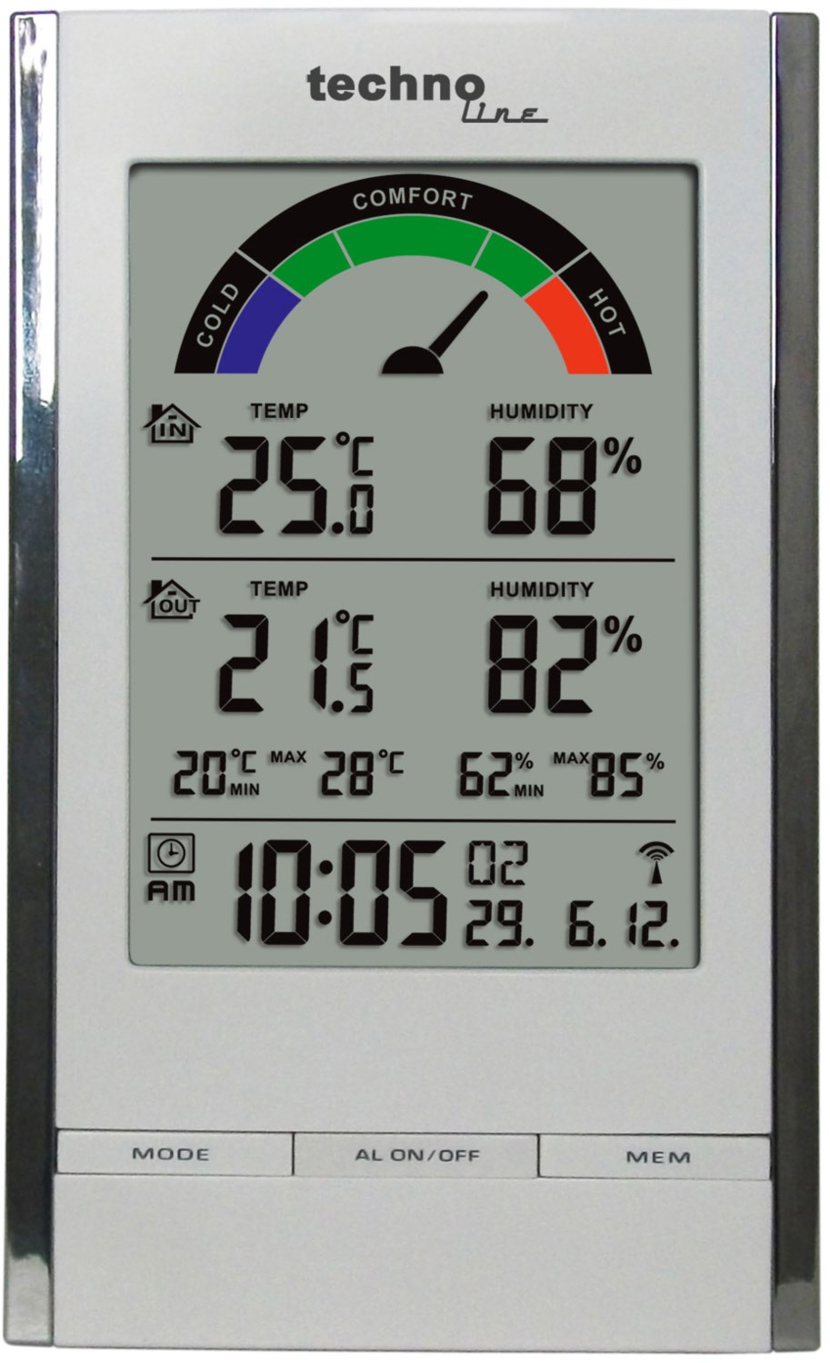 Technoline WS 9480 Wetterstation weiß | EURONICS